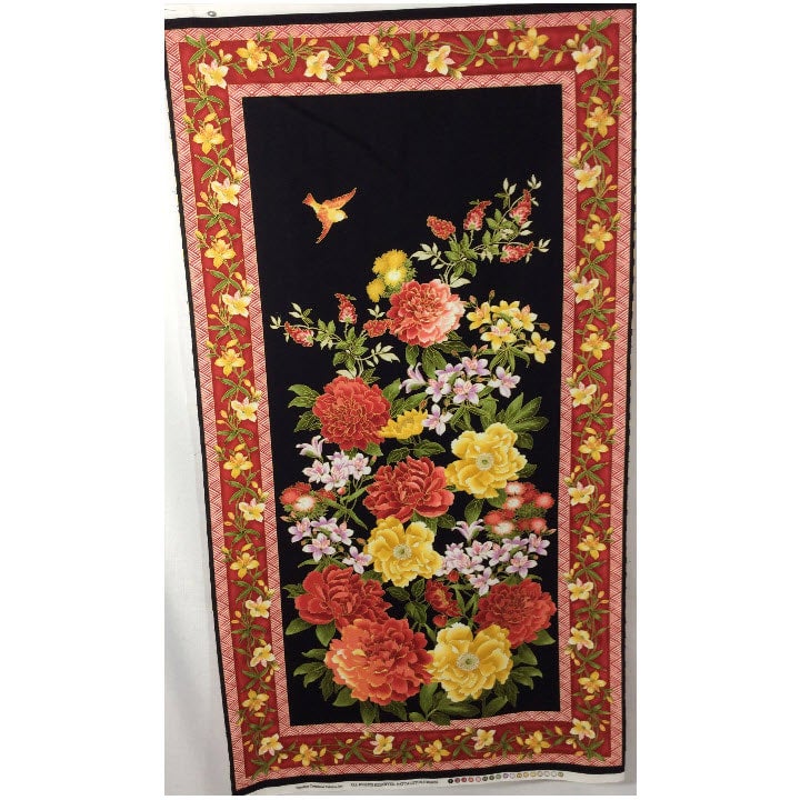 Timeless Treasures 'Lotus' Panel | The Colourist's Quilts